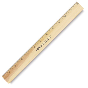 Westcott Wood Ruler with Single Metal Edge - BLICK art materials